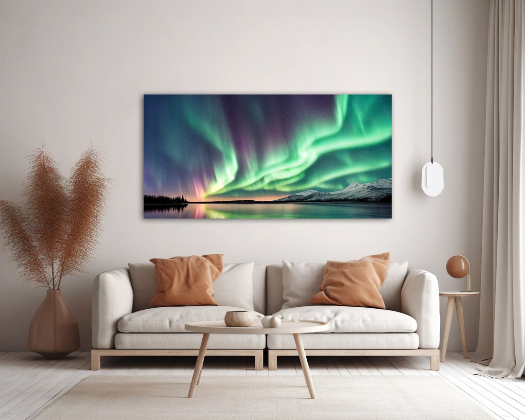 Aurora, Northern Lights, Northern Lights Canvas, Northern Lights Wall ...