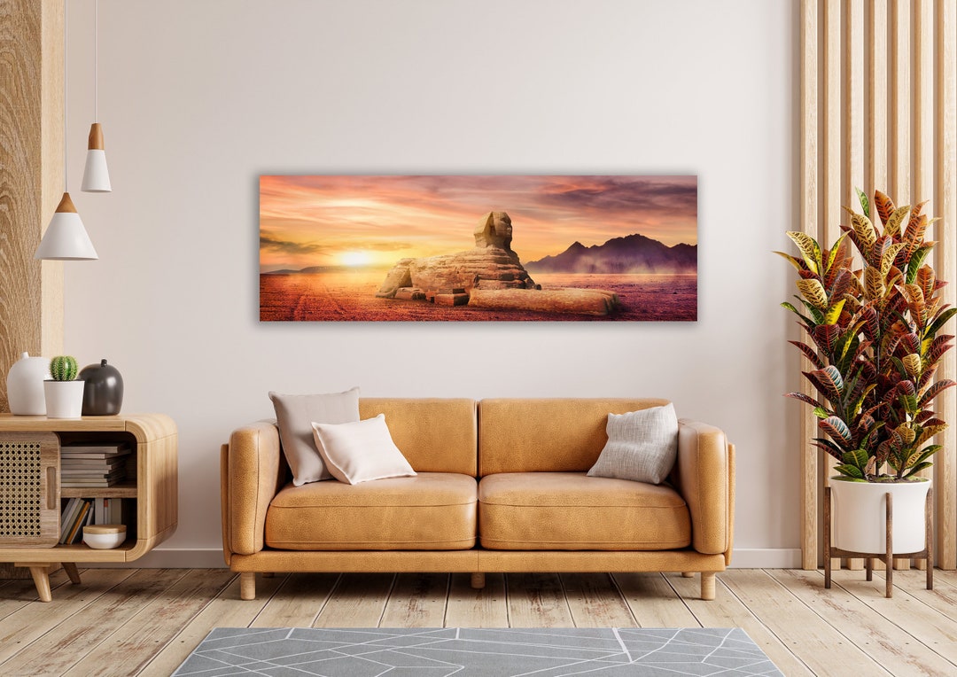 Great Sphinx of Giza, Panoramic Desert Wall Decor, Egyptian Wall Decor ...