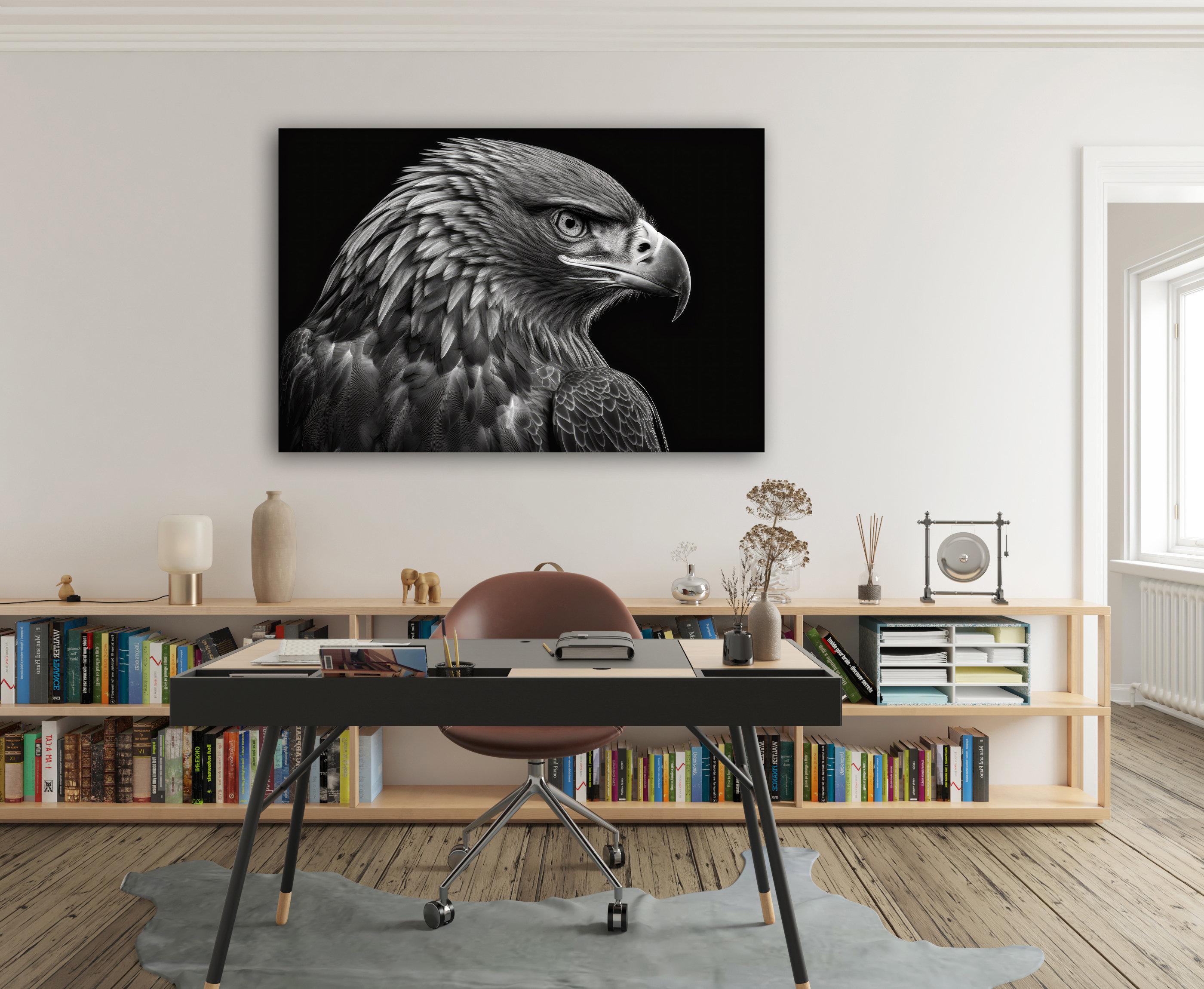 Black & White Eagle, Abstract Eagle Wall Art, Eagle Artwork, Eagle ...