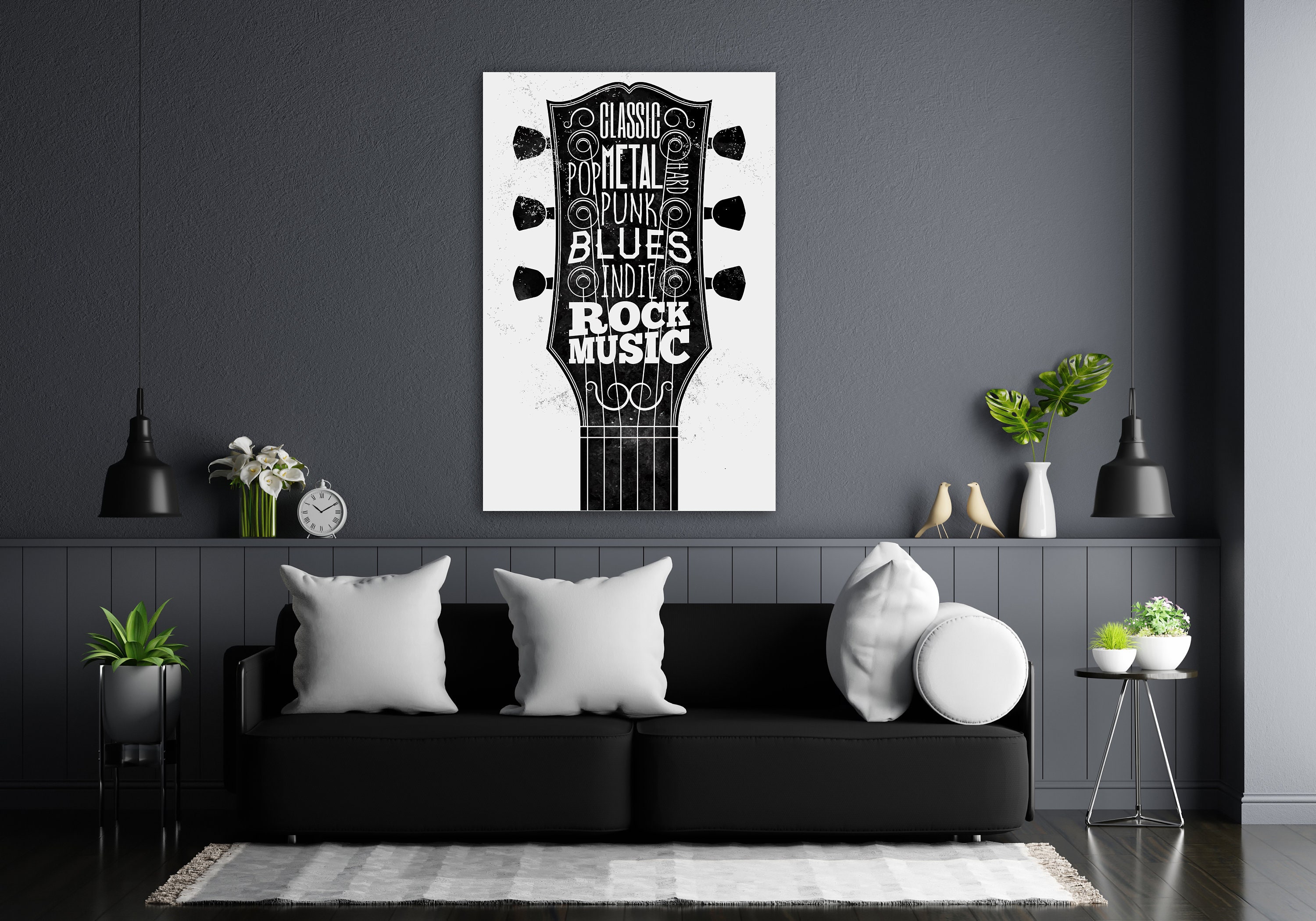 Guitar Wall Decor Rock Artwork Music Room Wall Decor - Etsy