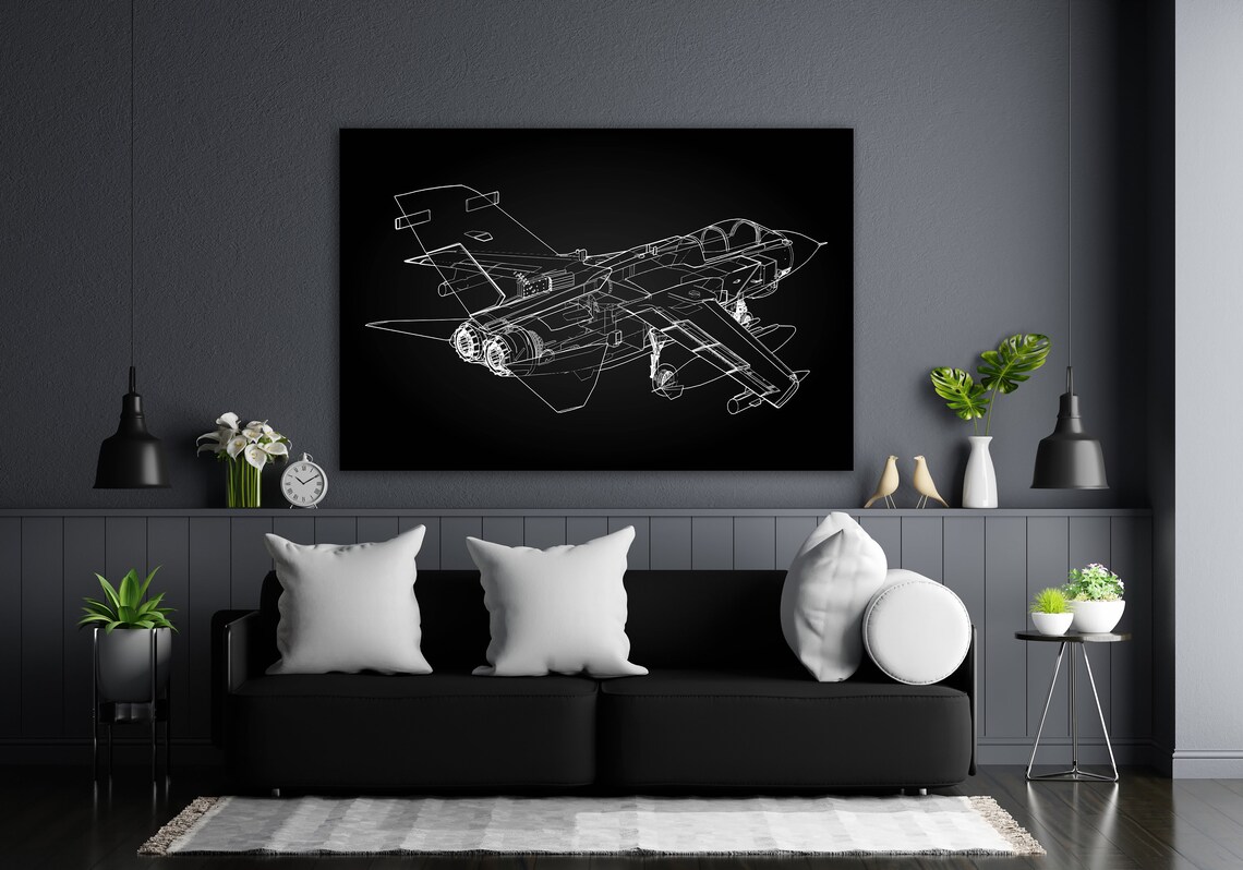 Fighter Jet Wall Decor Fighter Jet Canvas Print Home & - Etsy