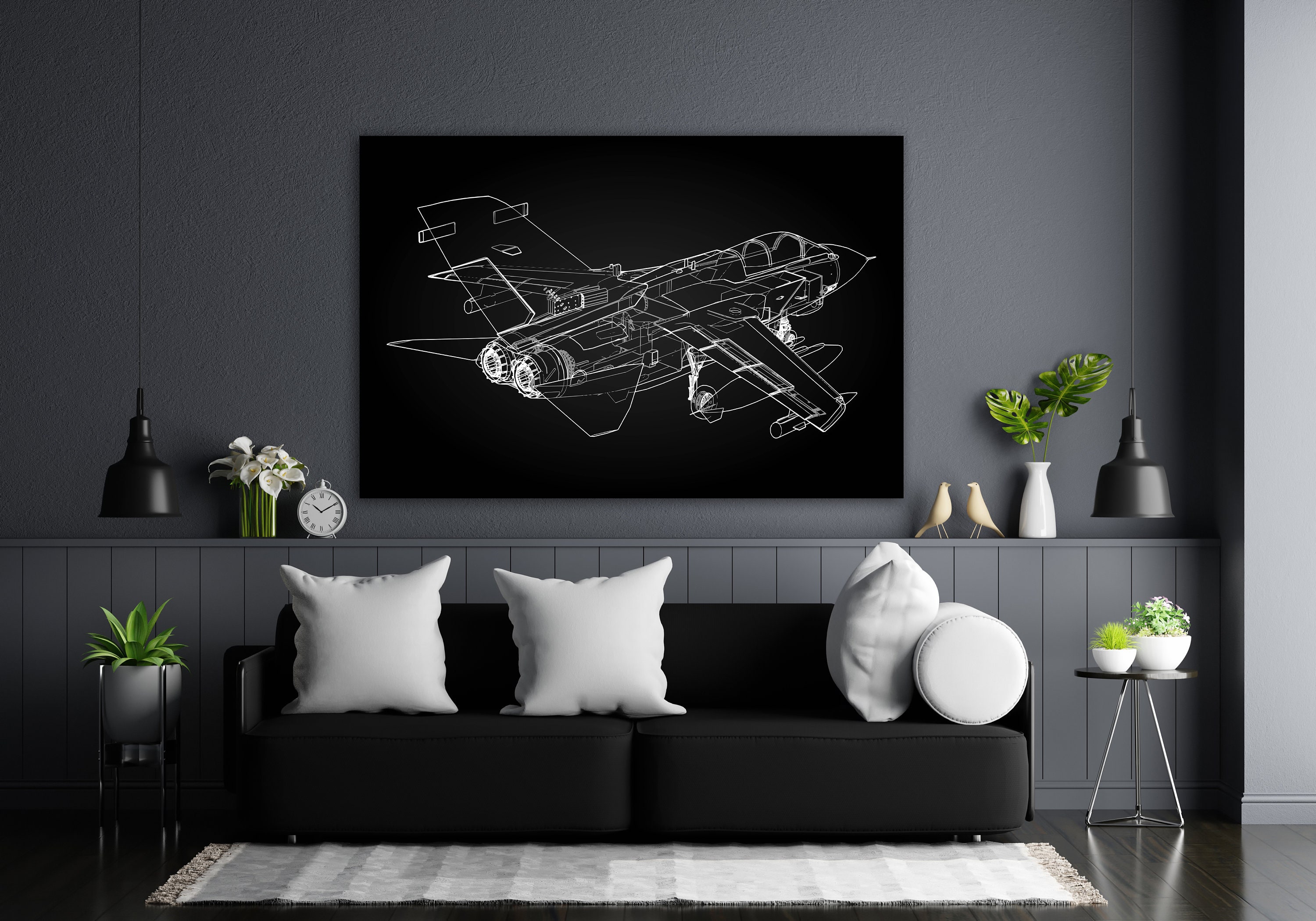 Fighter Jet Wall Decor Fighter Jet Canvas Print Home & - Etsy