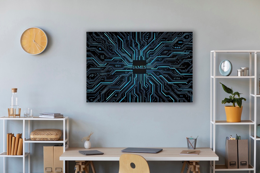 Custom Circuit Board, Personalized Chip Wall Art, Computer Science Gift ...