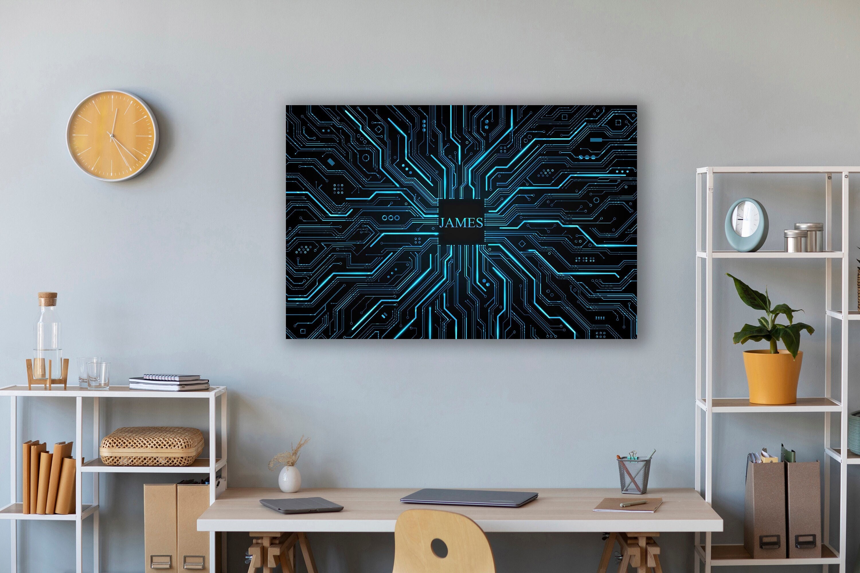 Custom Circuit Board Personalized Chip Wall Art Computer Science T Hardware And Technology