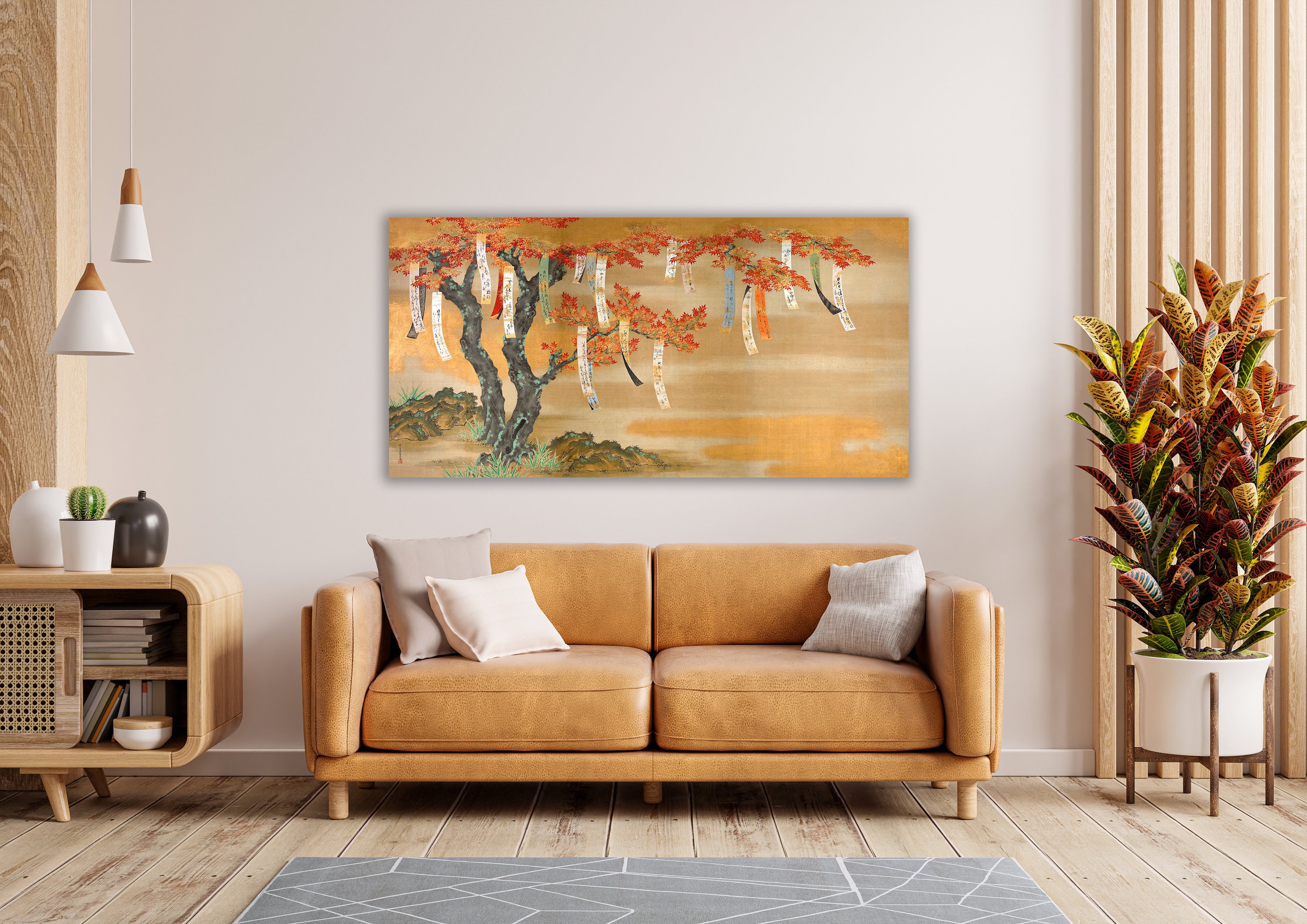 Japanese Wish Tree, Japanese Wall Art, Japanese Art, Japanese, Vintage ...