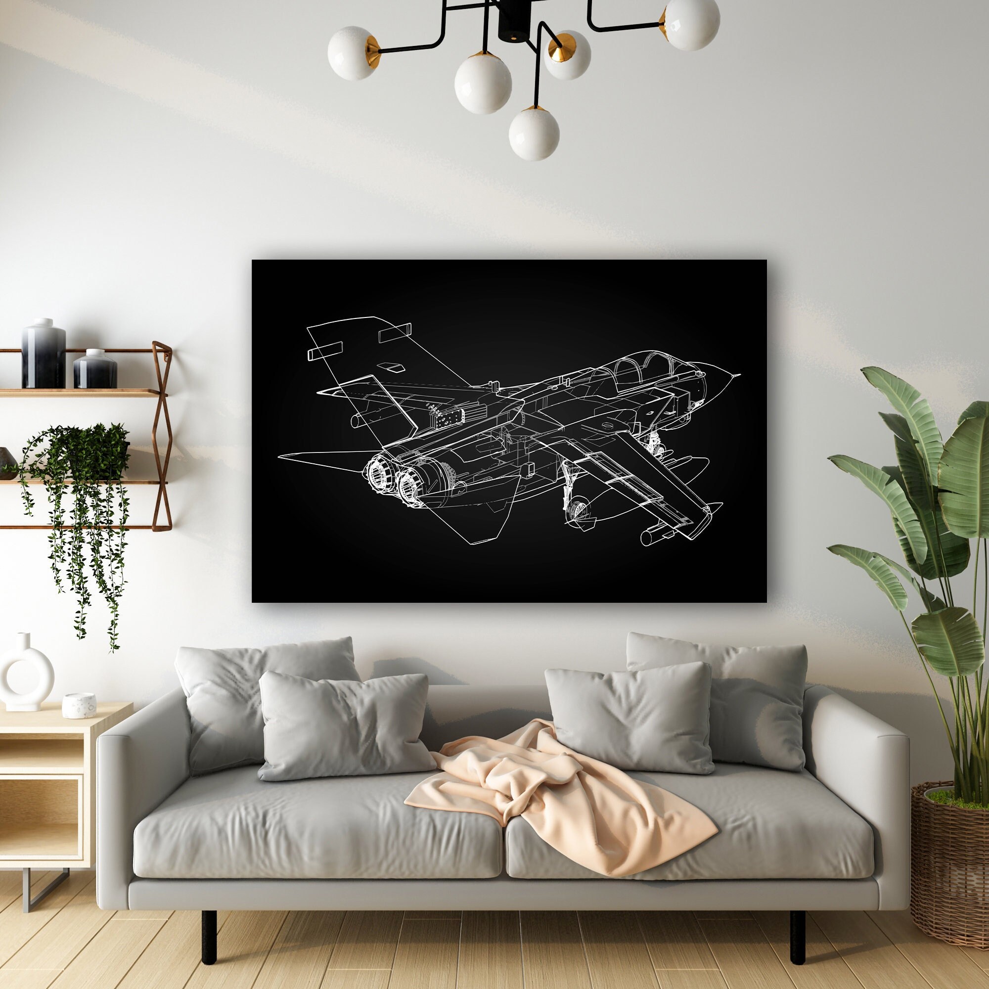 Fighter Jet Wall Decor Fighter Jet Canvas Print Home & - Etsy