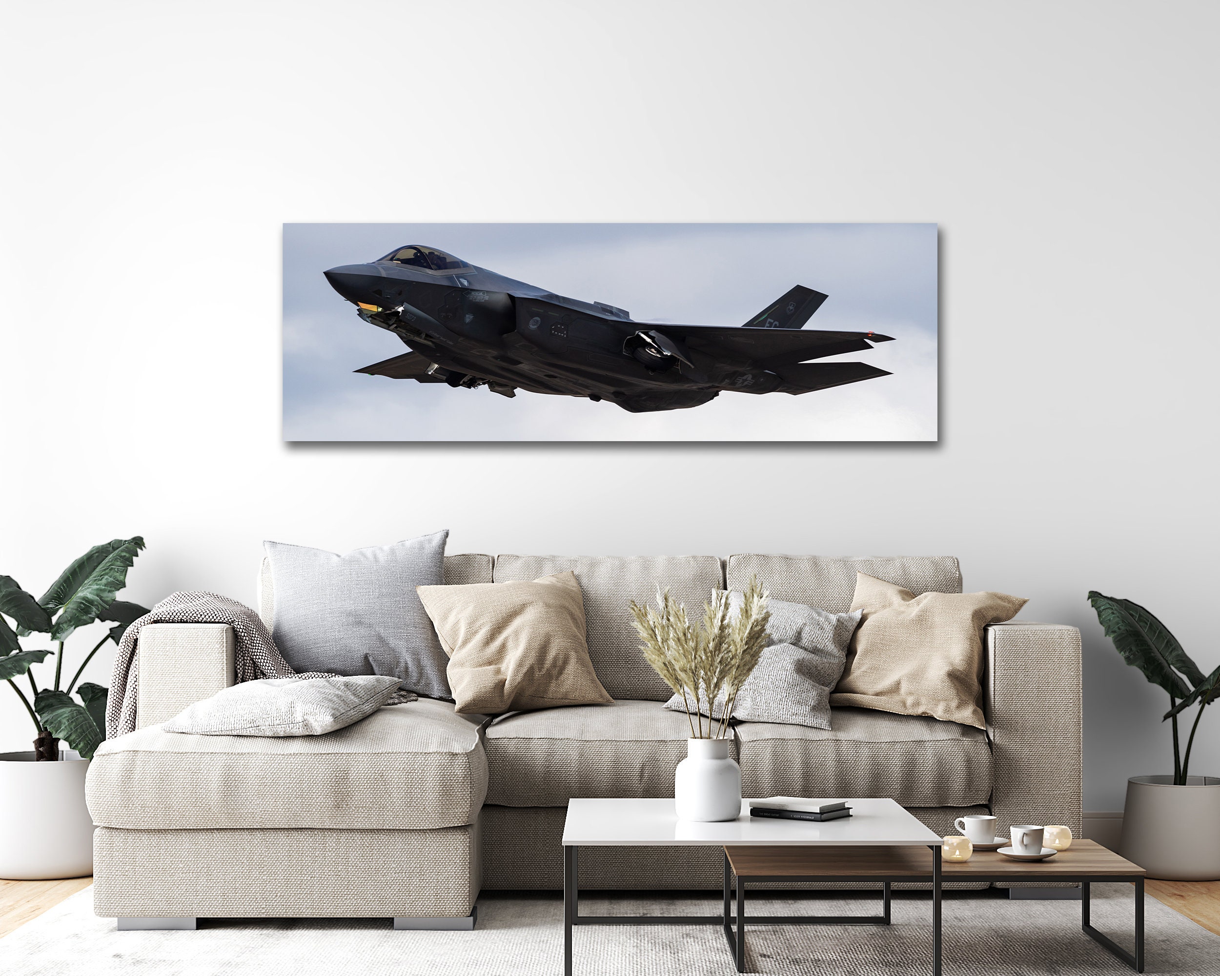 F35 Fighter Jet Wall Decor, F-35 Canvas Print, Military Gift, Gift for ...