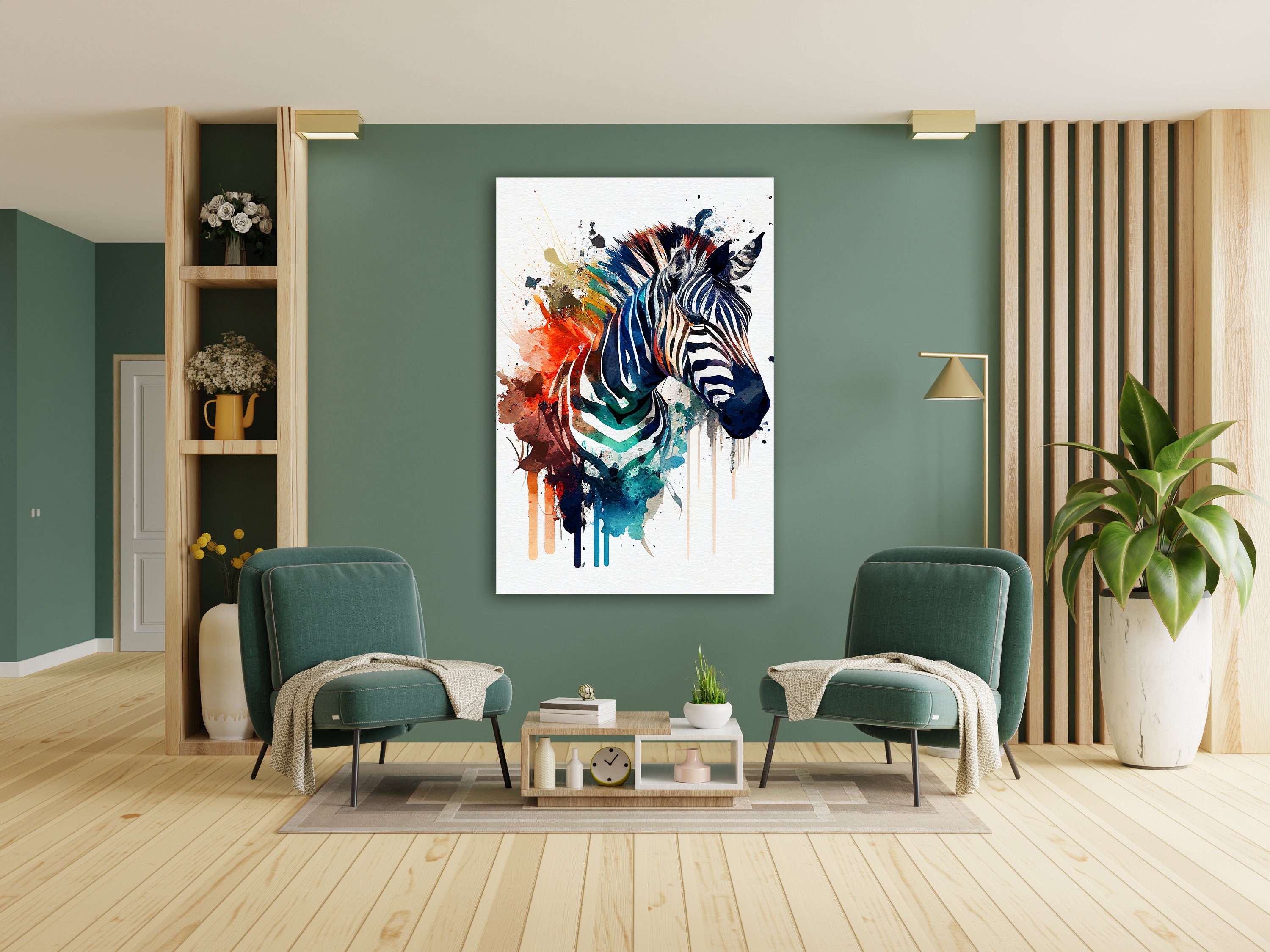 Zebra Artwork, Zebra Wall Decor, Zebra Canvas Print , Zebra Lover Gift ...