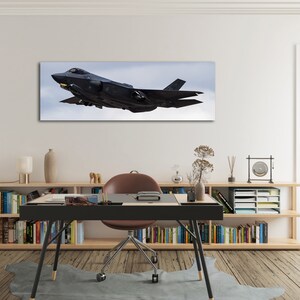 F35 Fighter Jet Wall Decor, F-35 Canvas Print, Military Gift, Gift for ...
