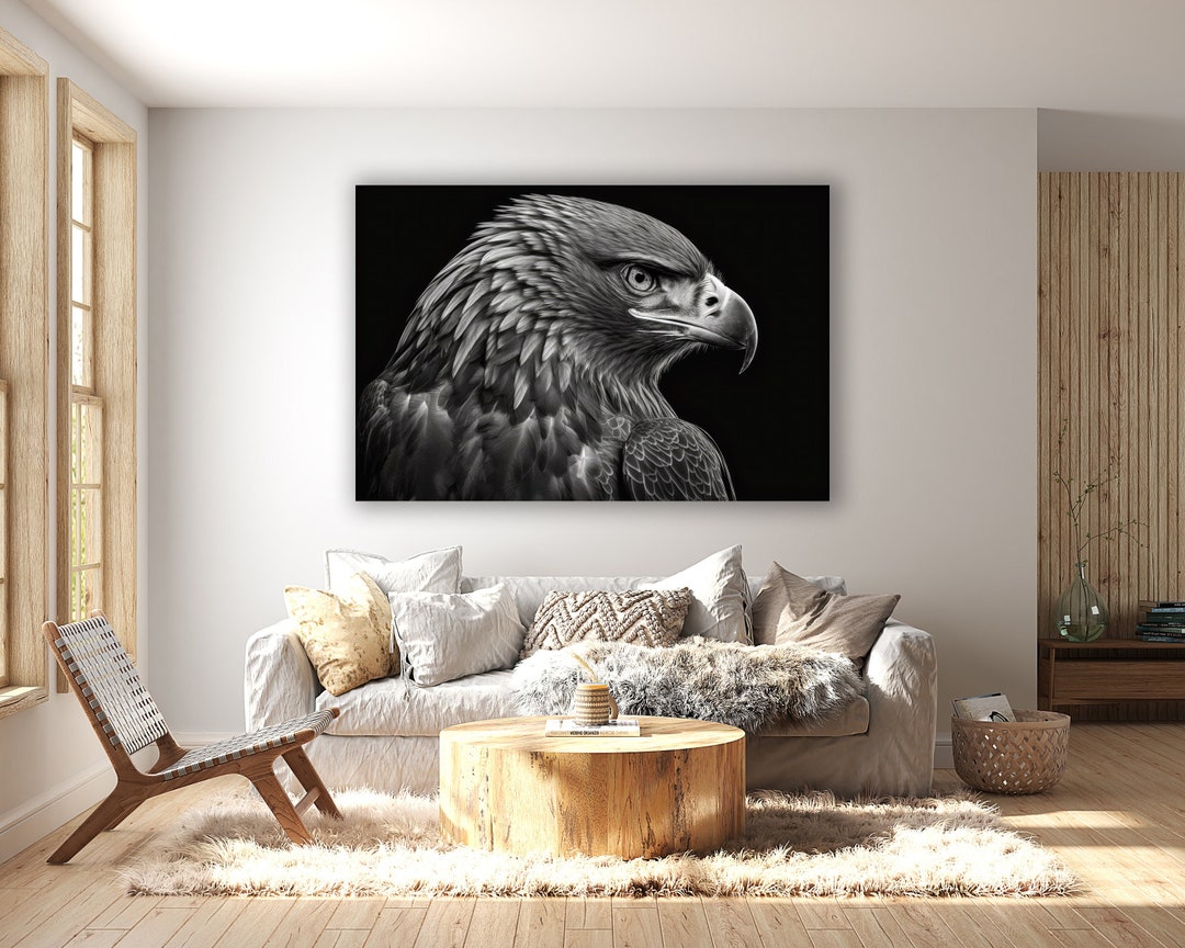 Black & White Eagle, Abstract Eagle Wall Art, Eagle Artwork, Eagle ...