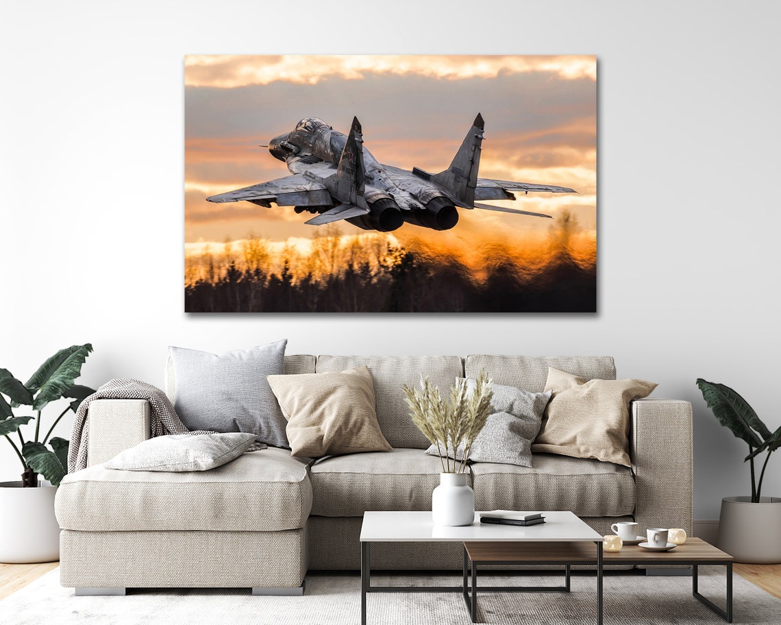 Fighter Jet Wall Art, Fighter Jet Canvas Print, Home & Office ...