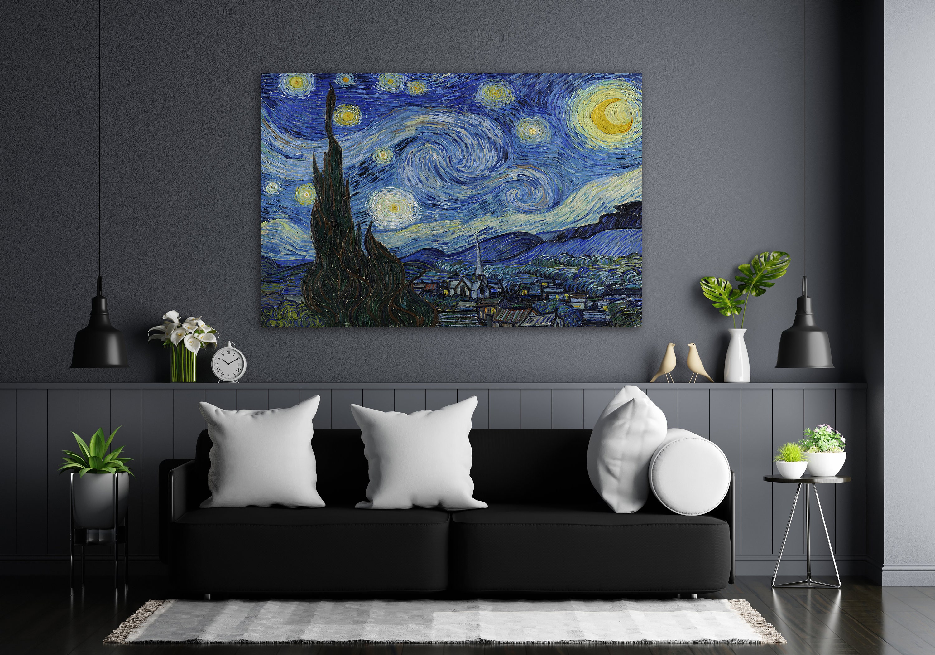 Vincent Van Gogh Starry Night 1889, Starry Night Wall Decor, Home Decor ...