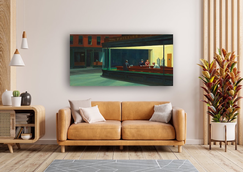 Nighthawks 1942 Canvas Art Print by Edward Hopper, Nighthawks Canvas ...