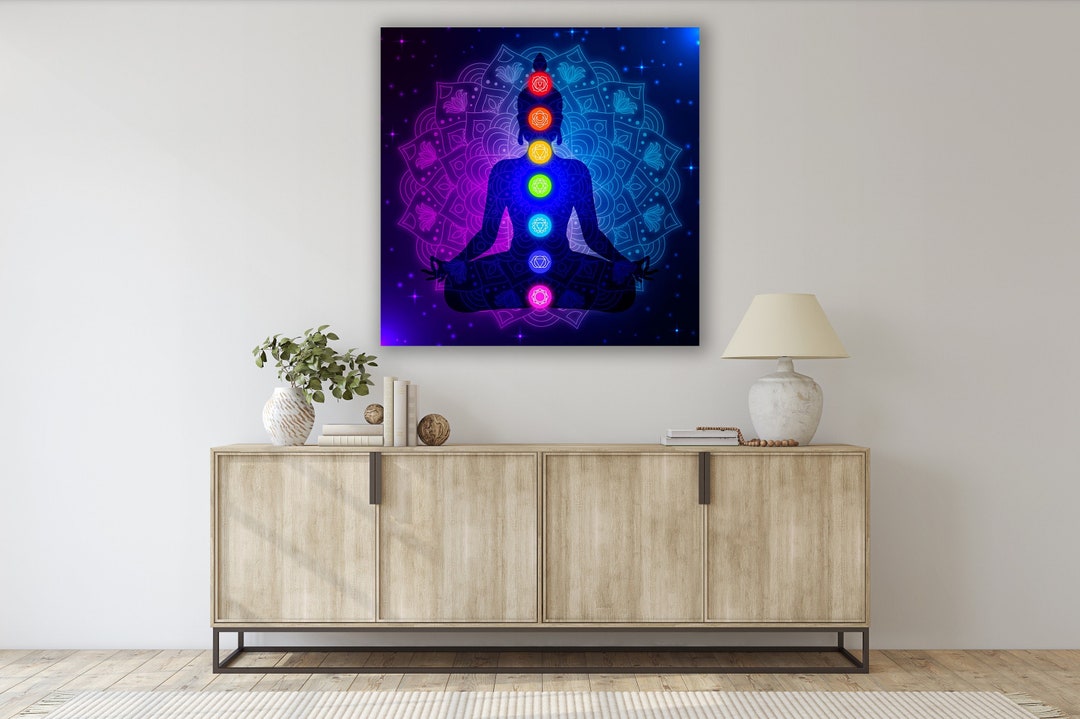 Seven Chakra Wall Art, Chakra Wall Decor, Chakra Symbols Decor, Wall ...