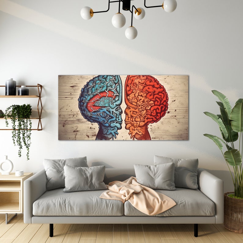 Brain Art Anatomy Neurologist Gift Psychologist Art Gift - Etsy