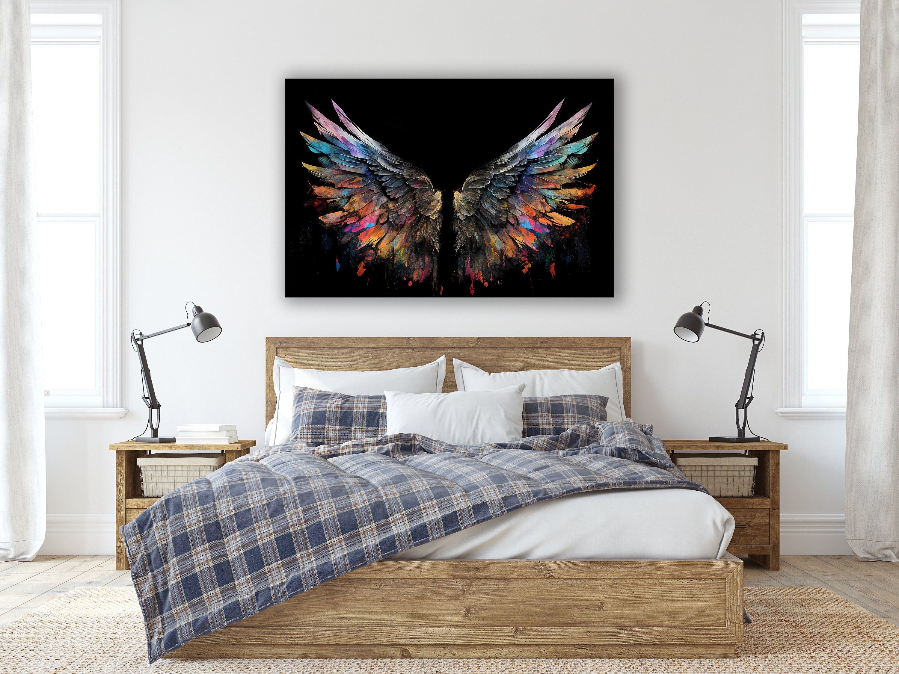 Angel Wings Wall Decor, Abstract Angel Wings, Angel Wings Wall Art ...