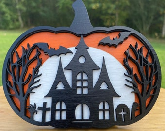 Desk Top Halloween Pumpkin With Easel - Etsy