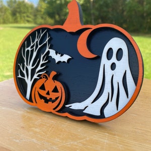 Desk Top Halloween Pumpkin With Easel - Etsy
