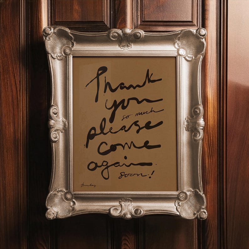 Letrero "Vuelva pronto" - Letrero original, divertido y con letras a ...