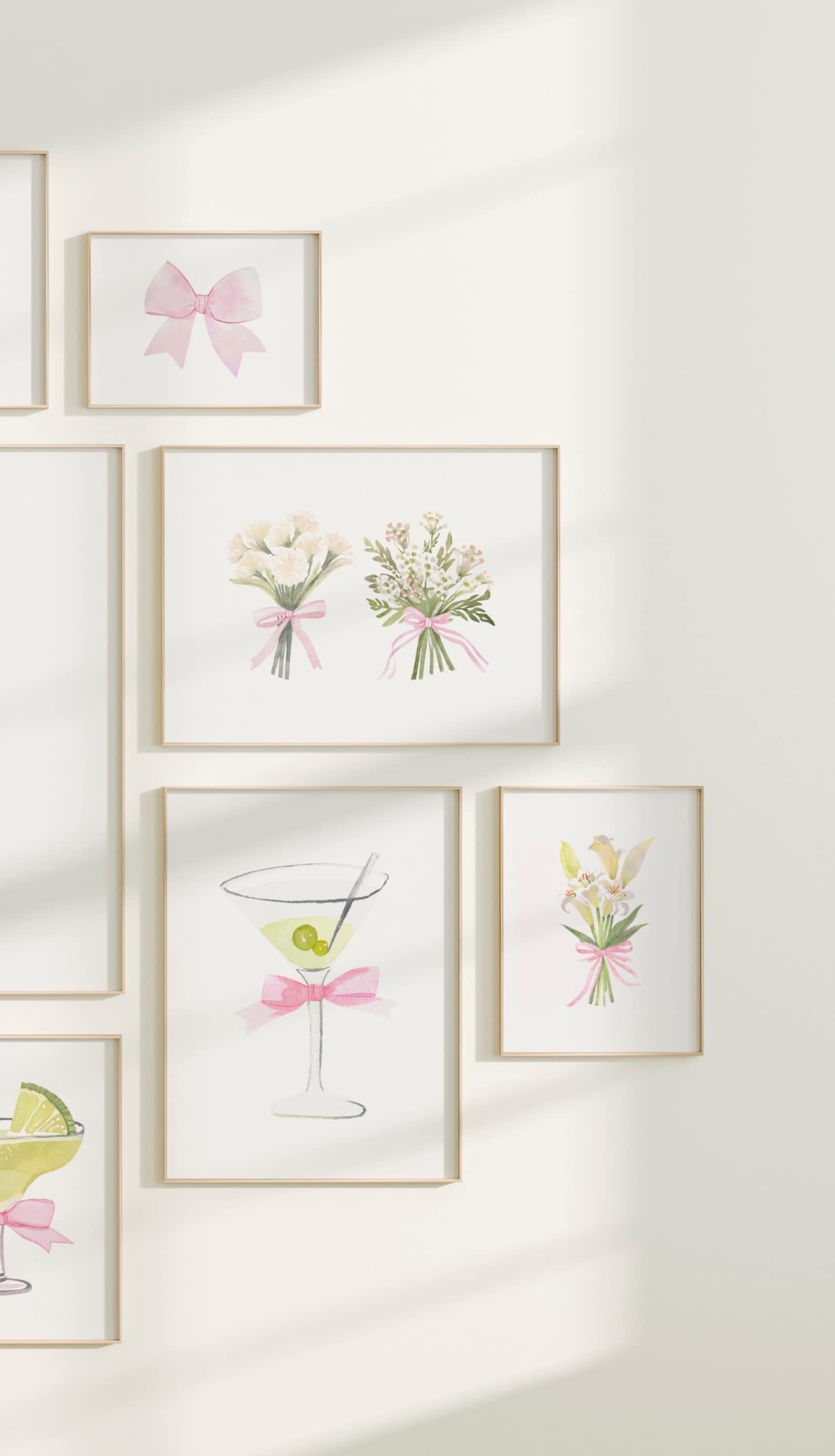 Coquette Inspired Trendy Wall Art/poster-bow/flowers/drinks- 10 Picture ...