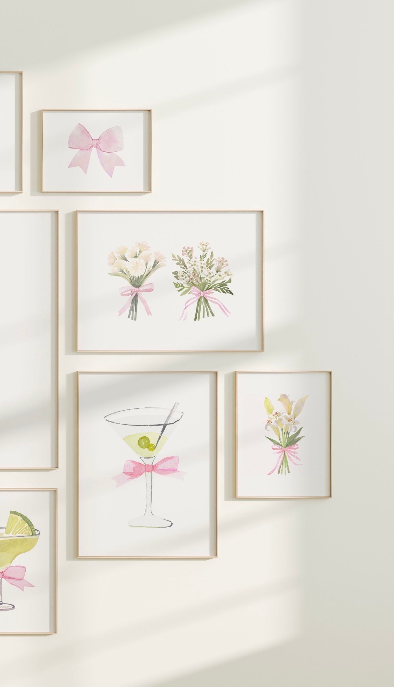 Coquette Inspired Trendy Wall Art/poster-bow/flowers/drinks- 10 Picture ...
