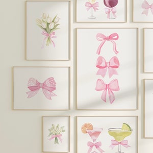 Coquette Inspired Trendy Wall Art/poster-bow/flowers/drinks- 10 Picture ...