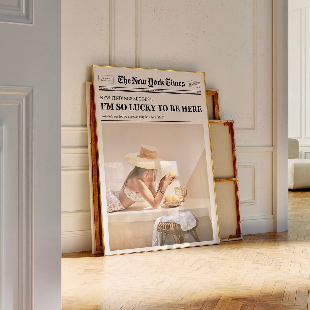 Newspaper Trend Wall Print- New York Times Inspired Dorm/apartment ...