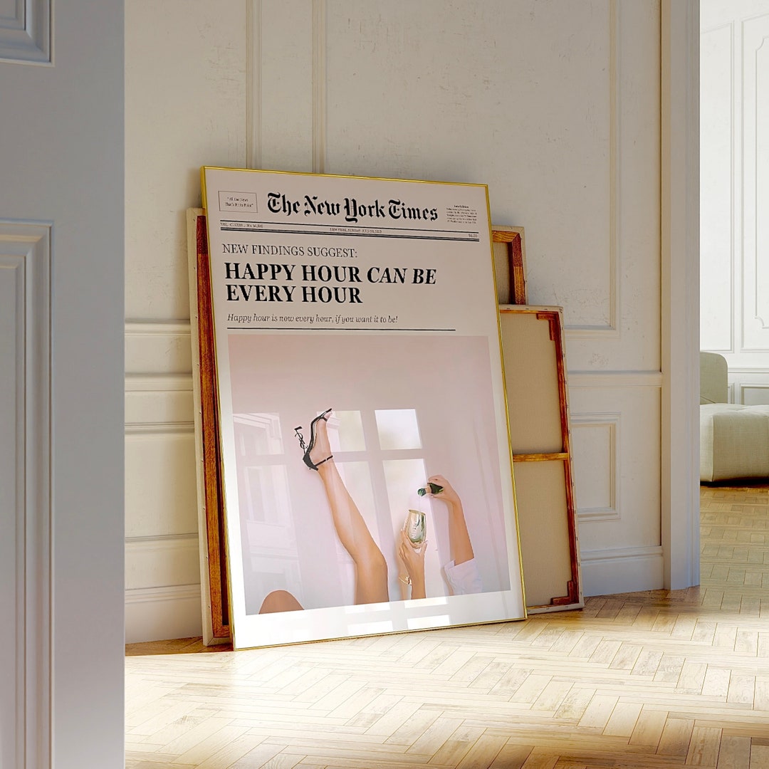 Newspaper Trend Wall Print- New York Time Inspired Dorm/apartment ...