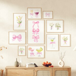 Coquette Inspired Trendy Wall Art/poster-bow/flowers/drinks- 10 Picture ...