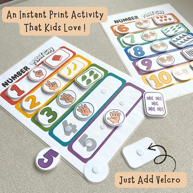 Montessori Counting Activity 1-10 | Number Matching Game for Toddlers ...
