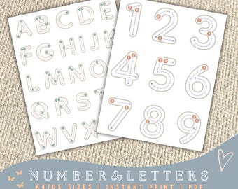 Alphabet & Numbers Tracing Worksheets | Printable Tracing Pages ...