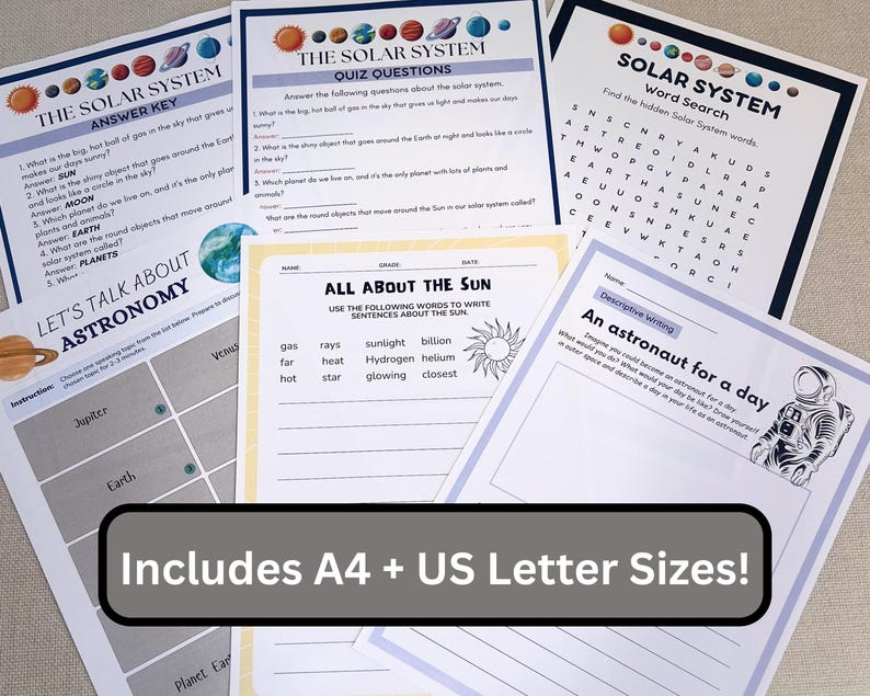 Space Bundle | 31 Nonfiction Science Passages & Worksheets | Homeschool ...