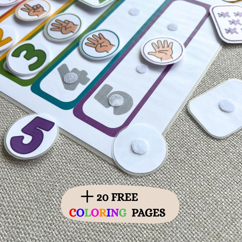 Toddler Counting Activity, Preschool Math, Learn to Count, Preschool ...
