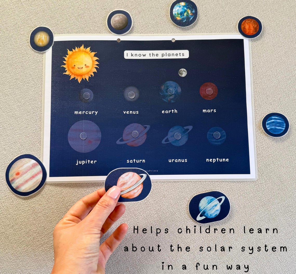 Solar System Planets Printable Preschool Kindergarten Montessori Space ...