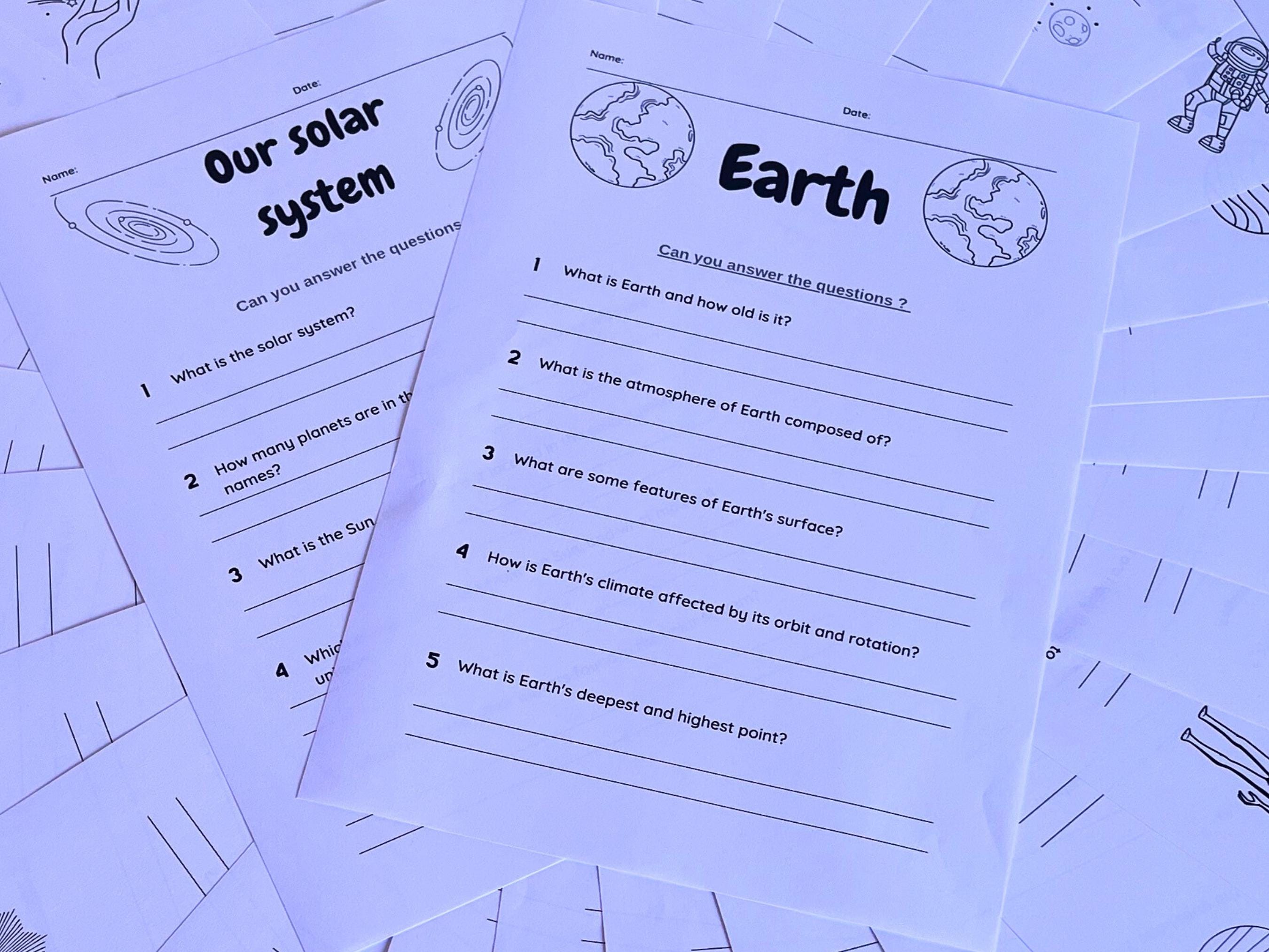 Space Reading Comprehension Passages Nonfiction Science Worksheets ...