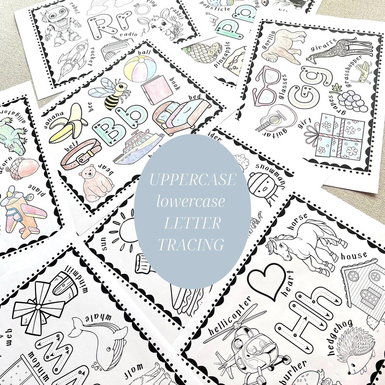 Alphabet Coloring Pages, Abc Coloring Pages for Kids, Early Learning ...