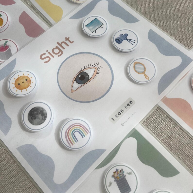 5 Senses Sorting Activity Printable, Montessori Preschool Learning ...