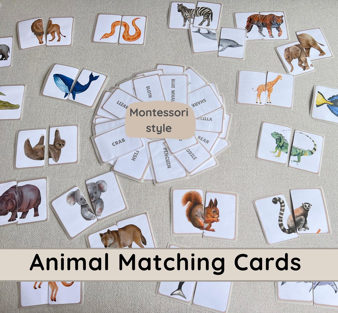 Animal Matching Cards | Toddler Printable Activity | Preschool and ...