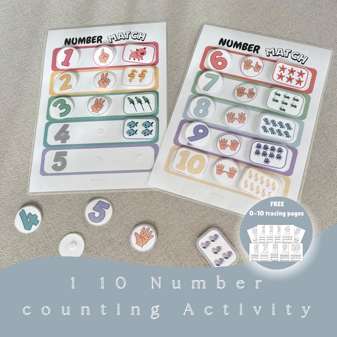 Counting Toddler Activity, Preschool Math, Learn to Count, Preschool ...