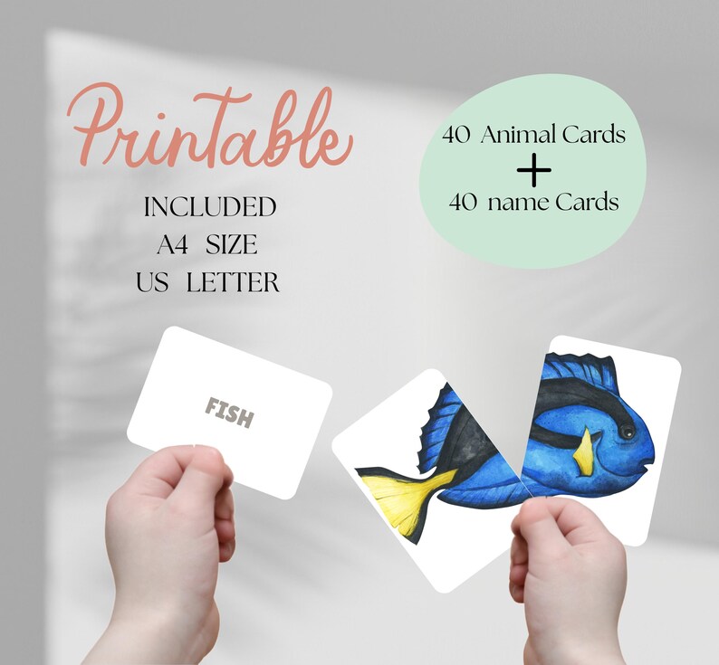 Animal Matching Cards | Toddler Printable Activity | Preschool and ...