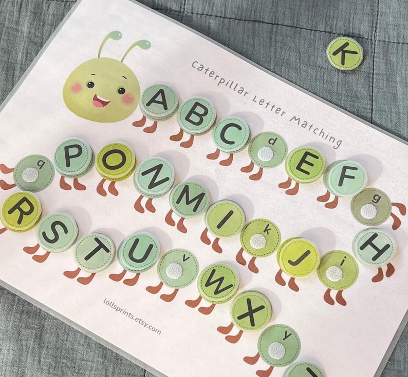 Printable Caterpillar Alphabet Letters Activity for Pre K , Toddler ...