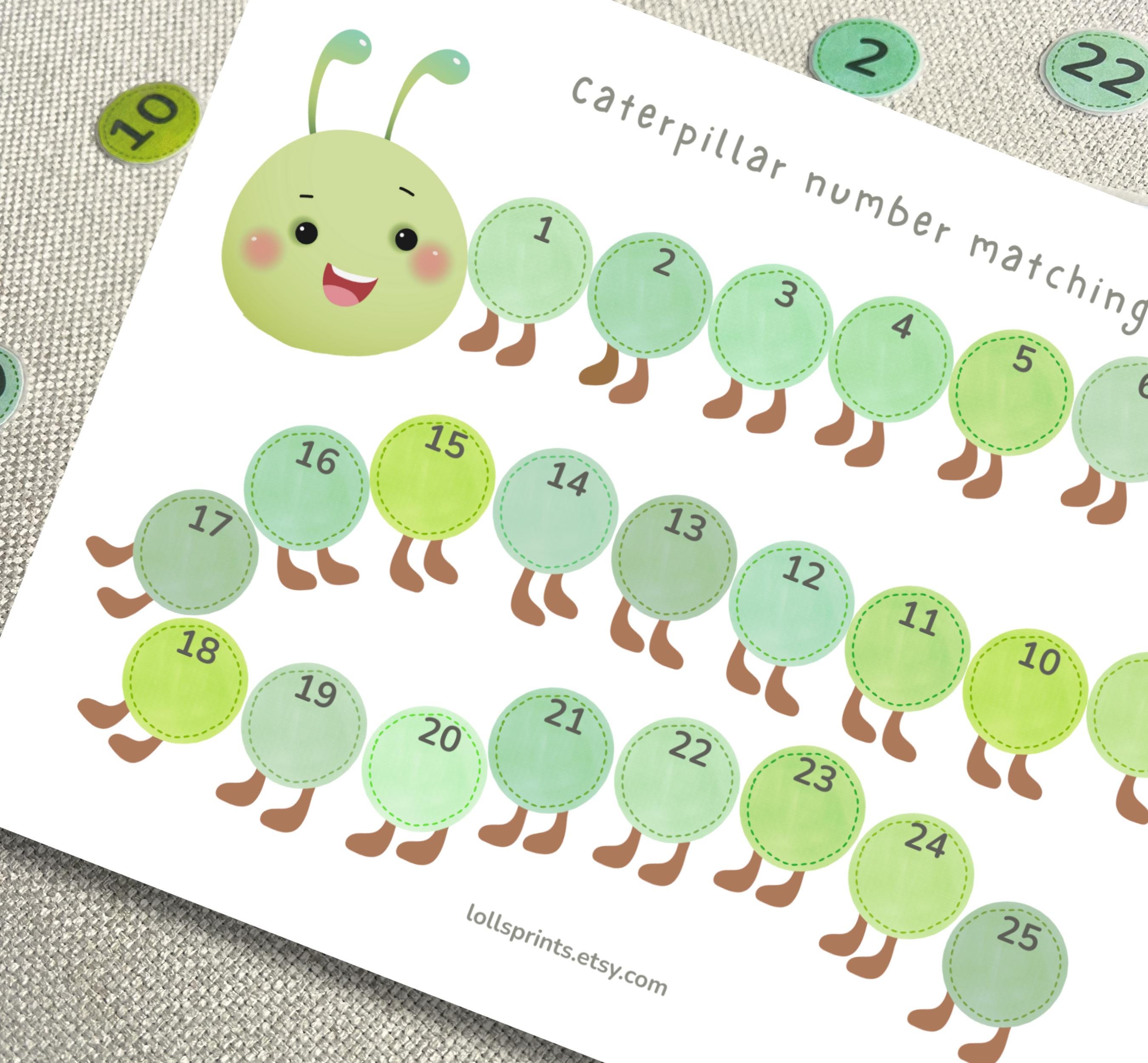 Caterpillar Number Matching Activity, Numbers Printable for Toddlers ...