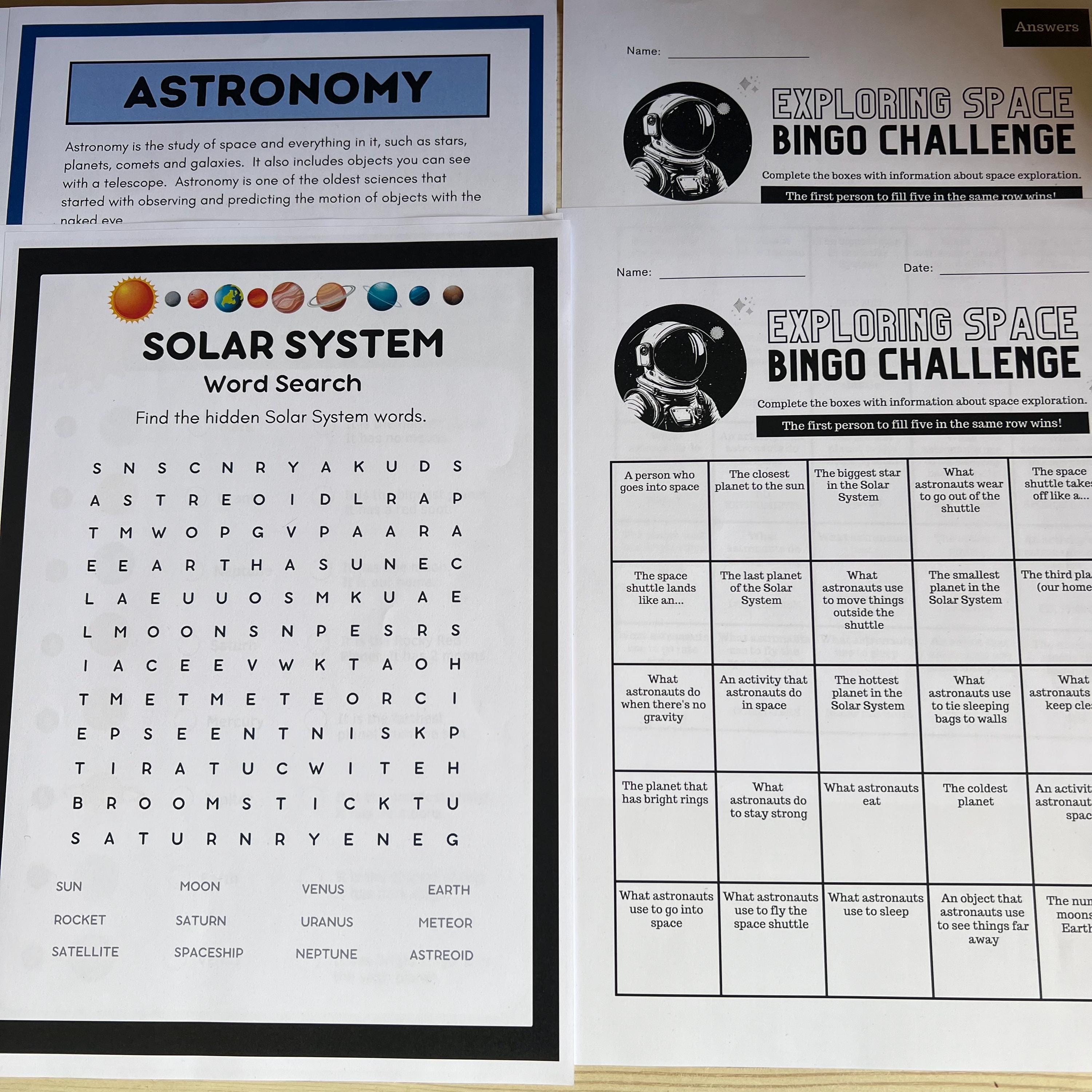 Space Reading Comprehension Passages Nonfiction Science Worksheets ...