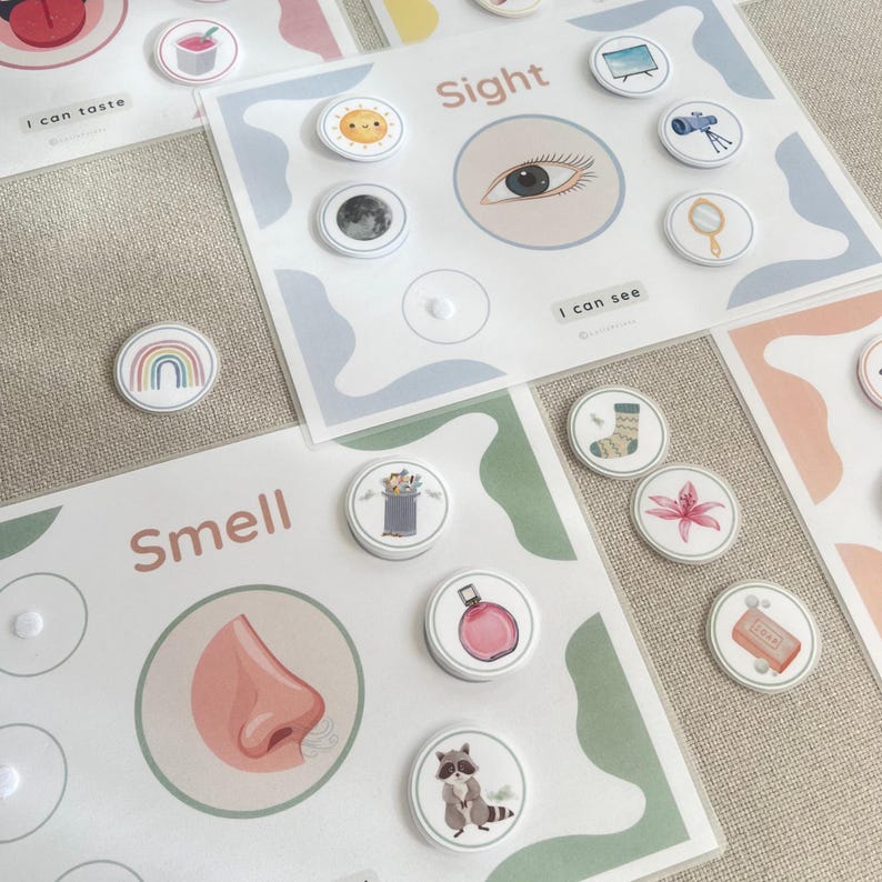 5 Senses Sorting Activity Printable, Montessori Preschool Learning ...