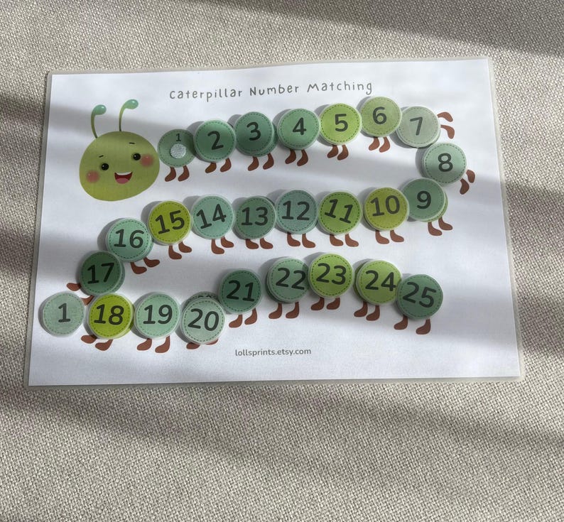 Caterpillar Number Matching Activity, Numbers Printable for Toddlers ...