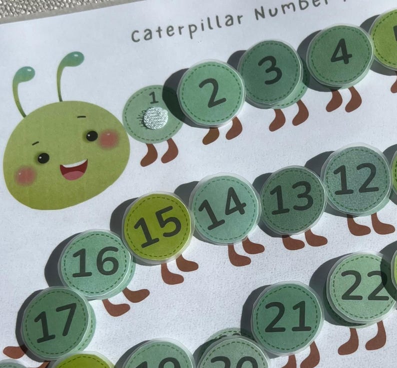 Caterpillar Number Matching Activity, Numbers Printable for Toddlers ...