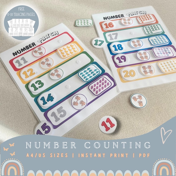 Number Velcro Activity - Etsy UK