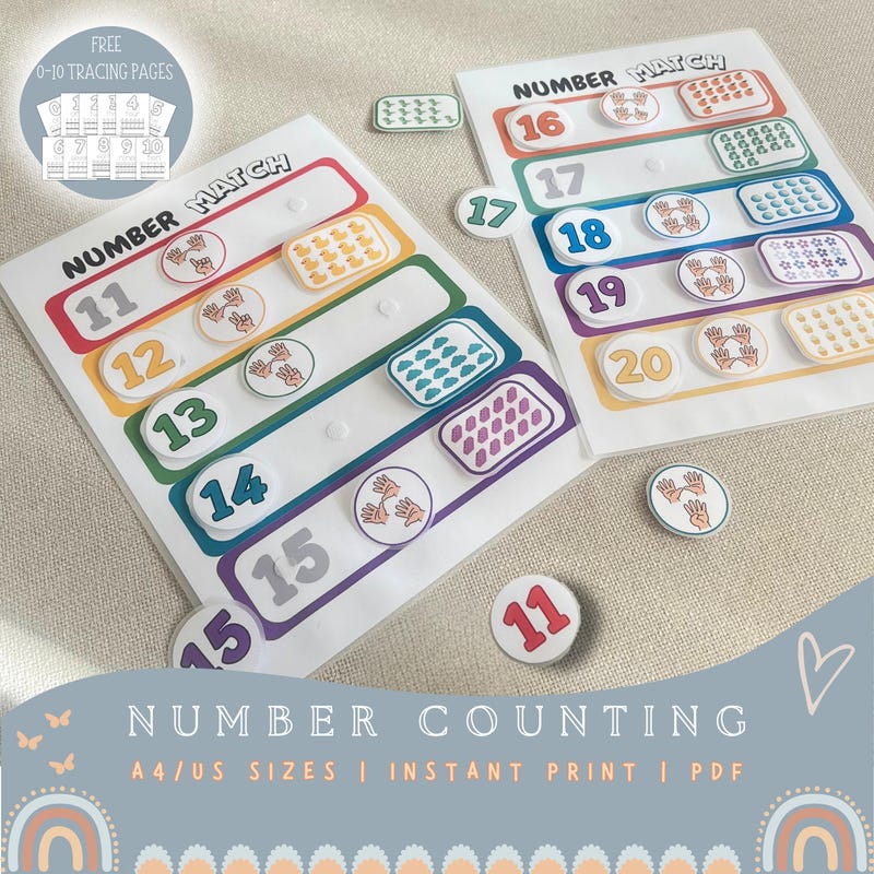 Number Velcro Activity - Etsy UK
