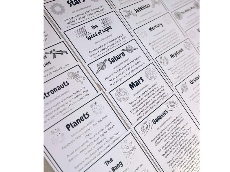Space Bundle | 31 Nonfiction Science Passages & Worksheets | Homeschool ...