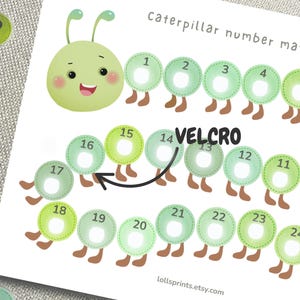 Caterpillar Number Matching Activity, Numbers Printable for Toddlers ...